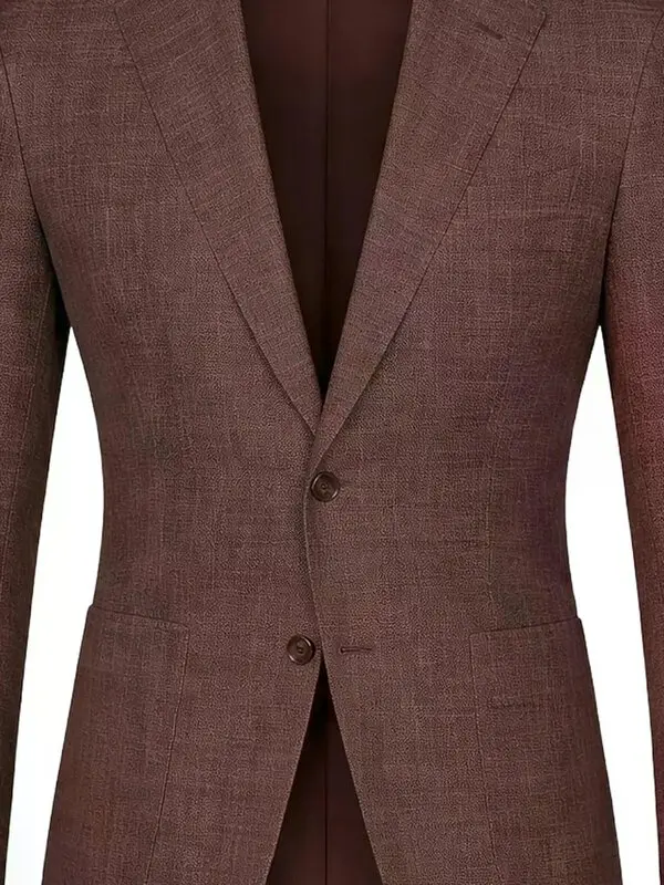 SARTORIO NAPOLI Two-button Wool Jacket - Brown