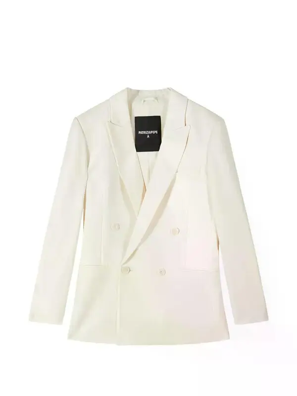 Patrizia Pepe Double-breasted Blazer - White