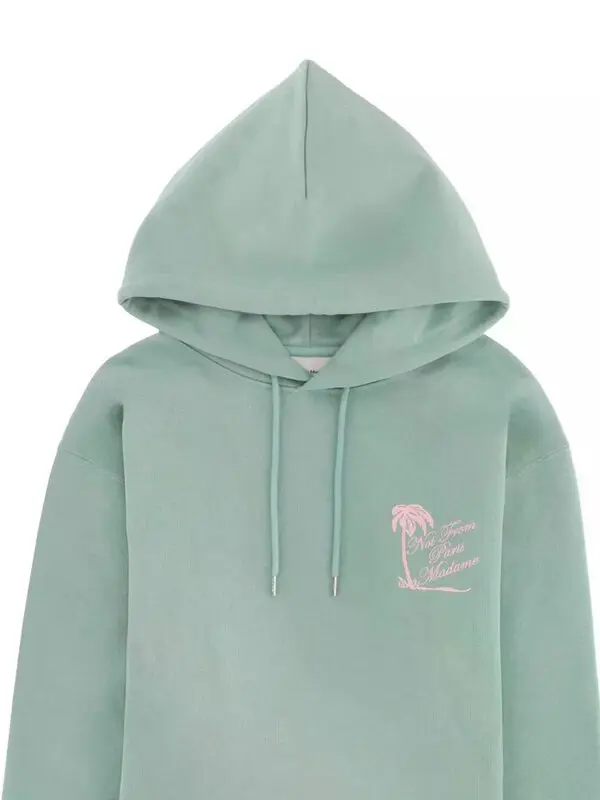 Drole De Monsieur Graphic-print Hoodie - Green