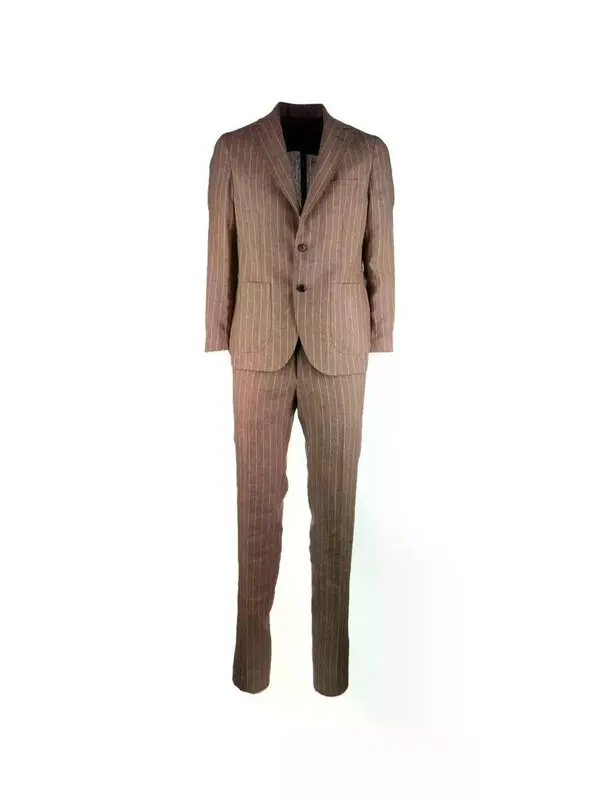 COLAMARINO Striped Buttoned Suit - Red