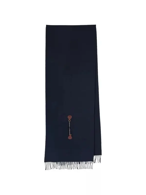Chloé Fringed Chain-emebllished Scarf - Blue