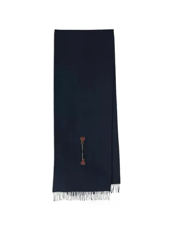 Chloé Fringed Chain-emebllished Scarf - Blue