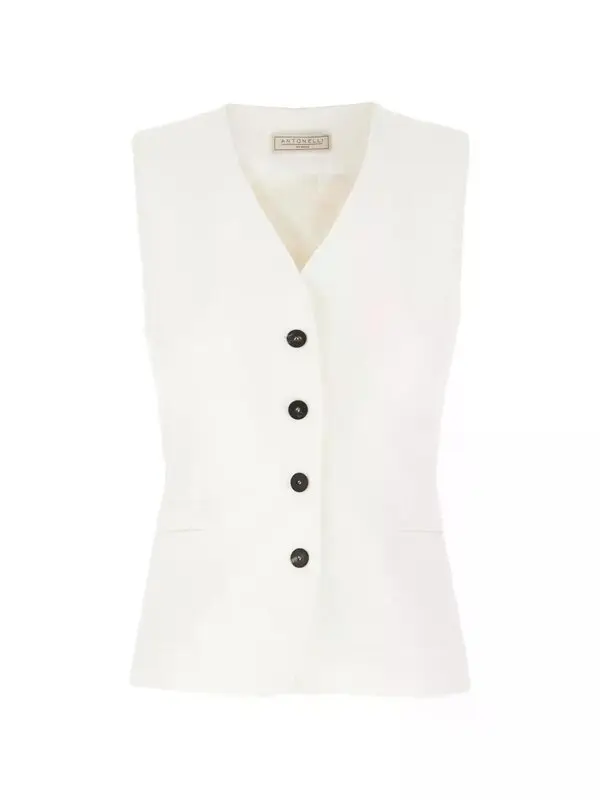 Antonelli Firenze Buttoned Vest - White