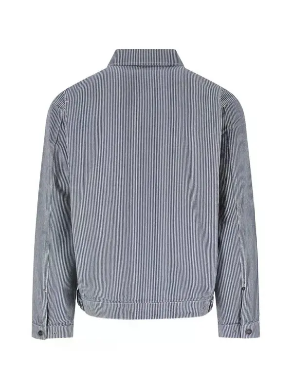 Dickies Striped Pattern Zip-up Shirt Jacket - Blue
