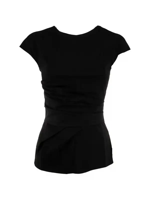 Chiara Boni La Petite Robe Draped T-shirt - Black