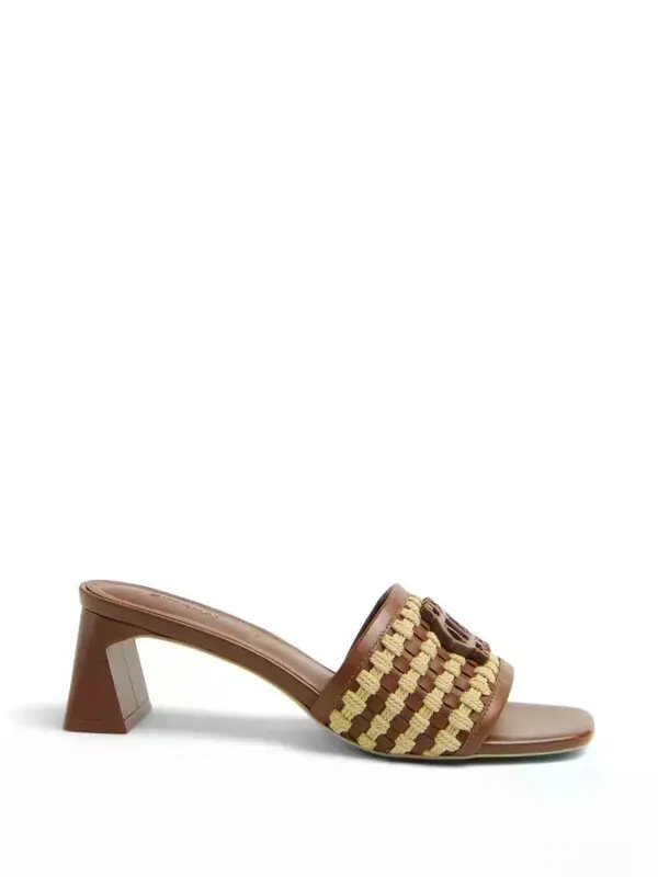Simkhai Sydney Woven-strap Logo-detail Sandals - Brown