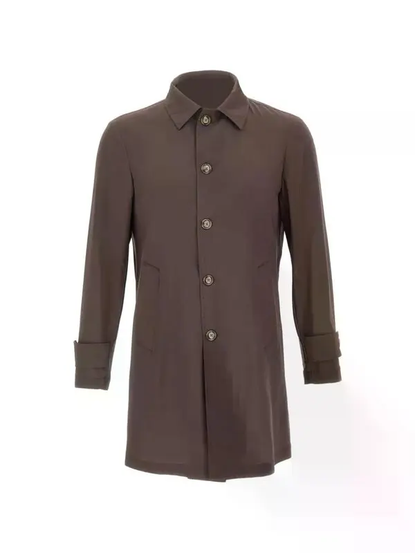 BARBA NAPOLI Bristol Single-breasted Coat - Brown