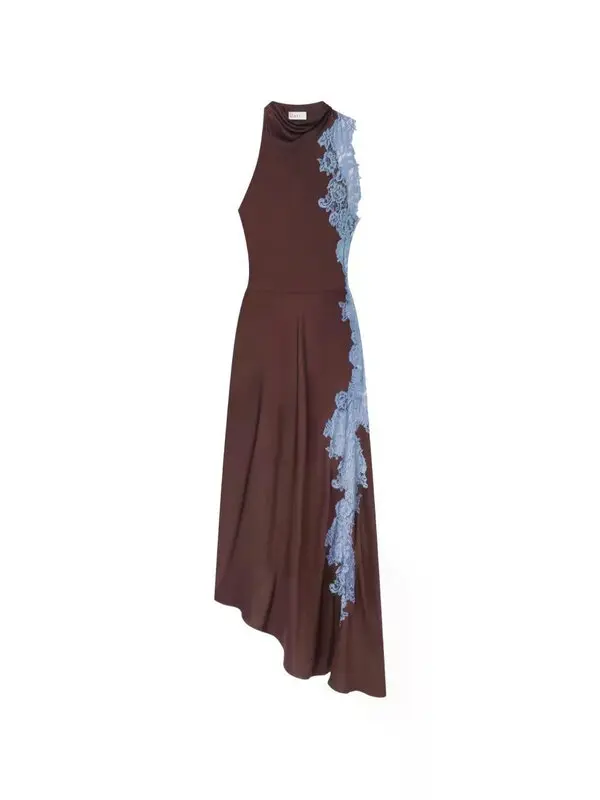 A.L.C. Josephine Lace-detail Asymmetric Dress - Brown