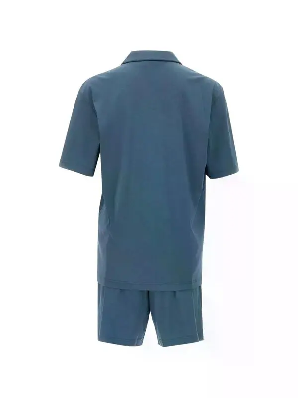 Emporio Armani Logo Jersey Pajamas - Blue