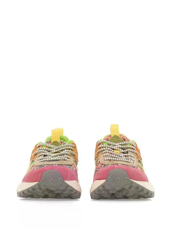 FLOWER MOUNTAIN Kotetsu Floral-details Sneakers - Neutrals