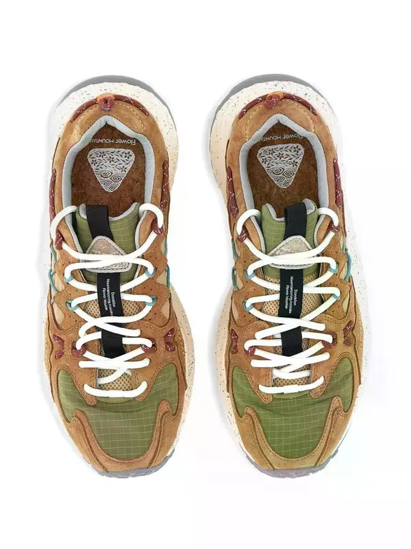 FLOWER MOUNTAIN Yamabushi Panelled Sneakers - Brown