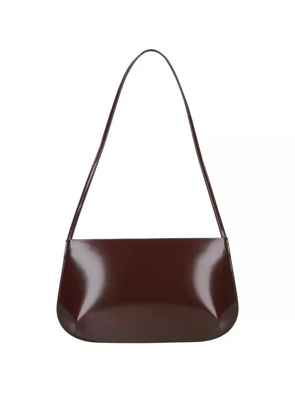 FANE Leather Shoulder Bag - Brown