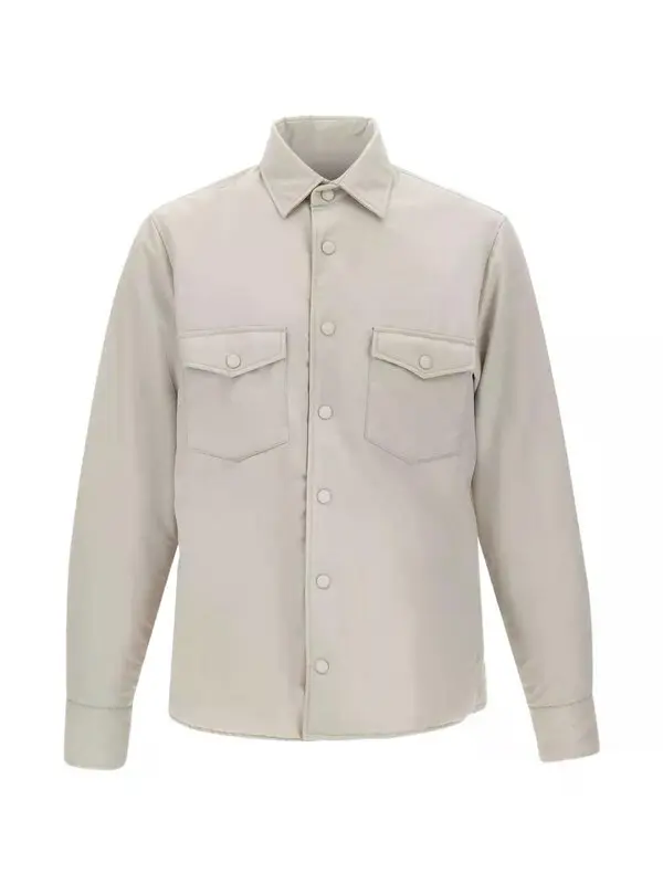 Eleventy Long-sleeved Shirt Jacket - Neutrals