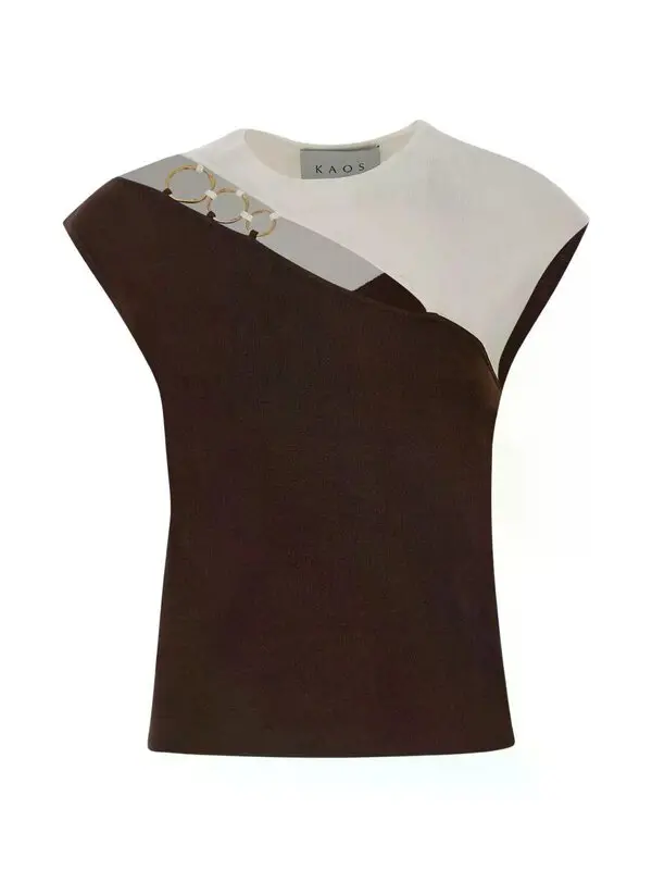 KAOS Cut-out Top - Brown