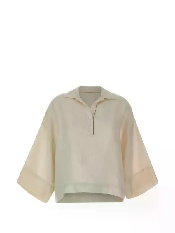 Eleventy V-neck Polo Shirt - Neutrals