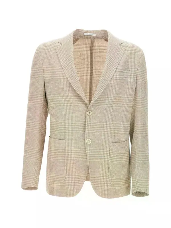 Eleventy Patterned Single-breasted Blazer - Neutrals