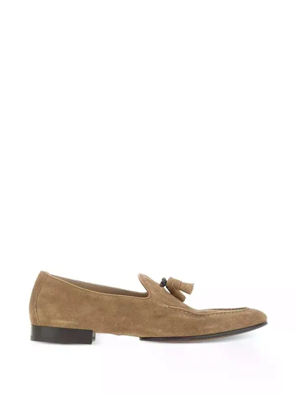 DOUCAL'S Tassel-detail Suede Loafers - Brown