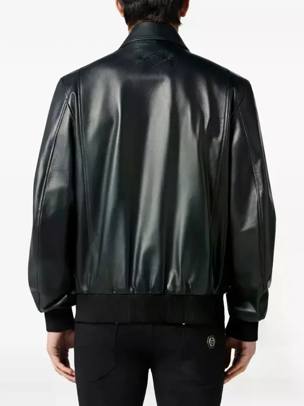 Philipp Plein Palms Leather Jacket