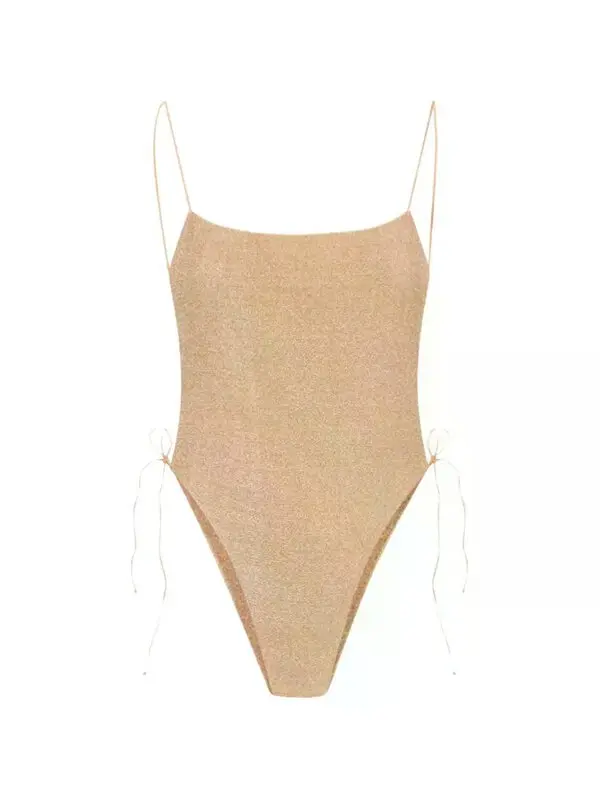 Oseree Lumière Open-back Swimsuit - Neutrals