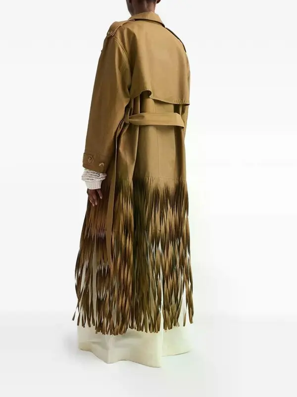 TWP Cotton Coat With Fringe Detail