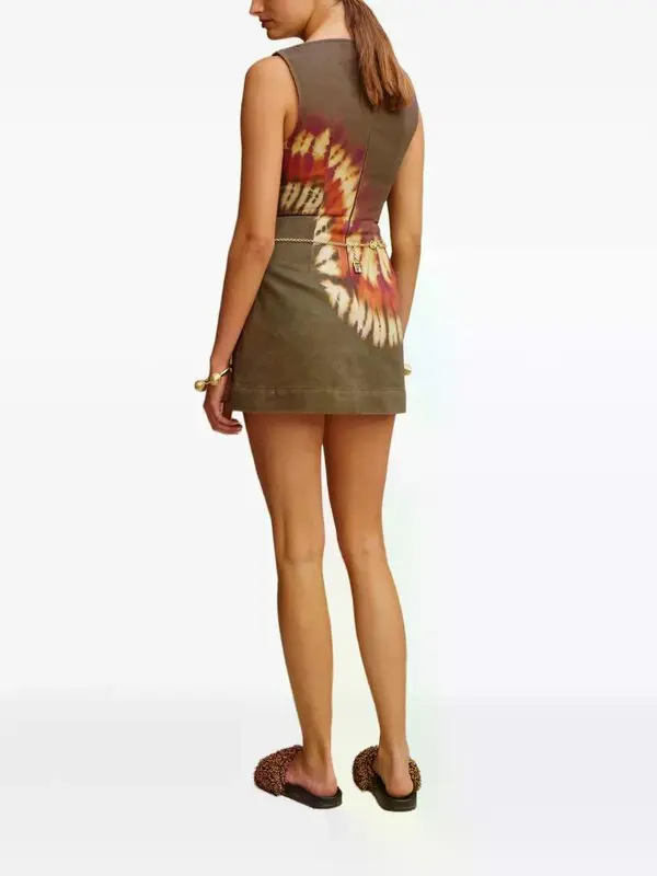 ALEMAIS Marilyn Tie-dye Denim Mini Dress