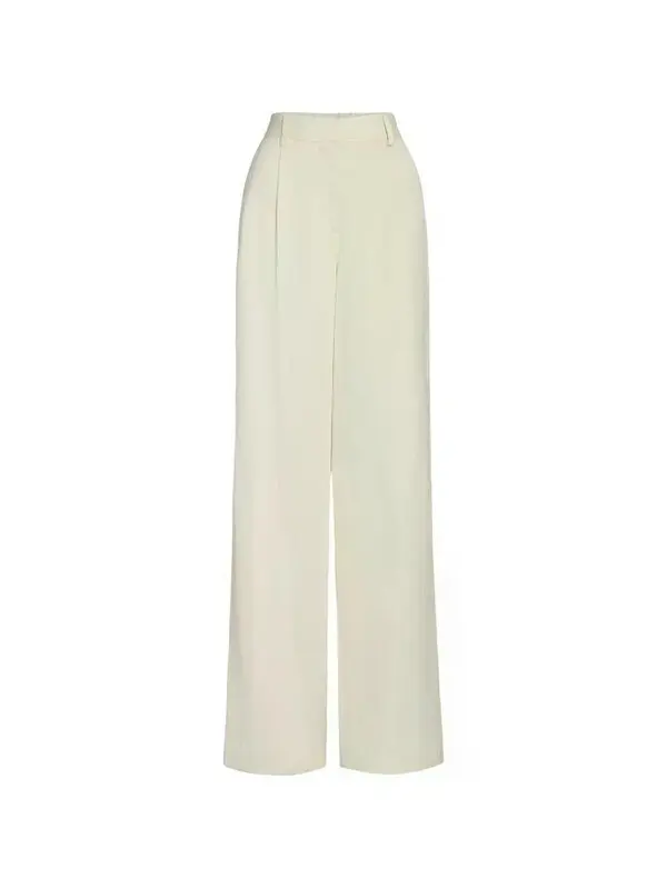 TWP Pleated Wide-leg Trousers - Neutrals
