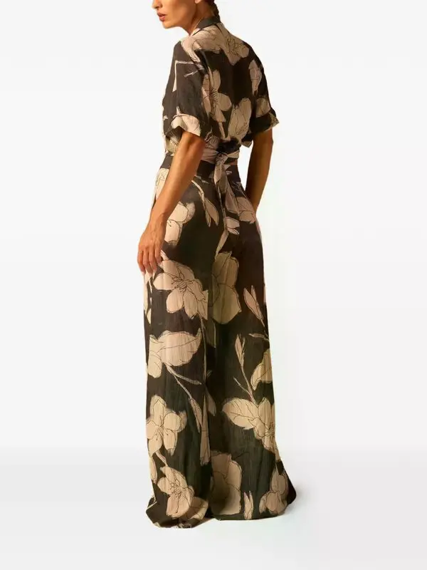 JBQ Floral-print Wide Leg Trousers