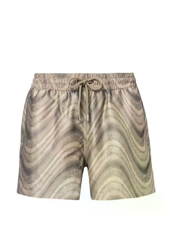 Frescobol Carioca Patterned Swim Shorts - Neutrals