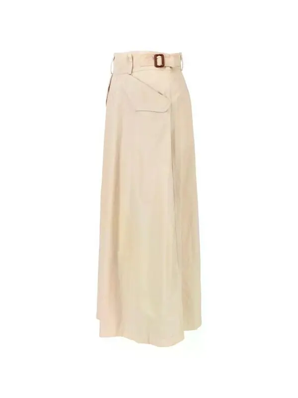 MONDRAIN A-line Midi Skirt With Flap Pockets