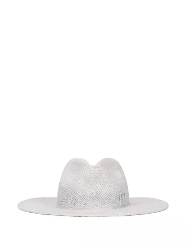 Ruslan Baginskiy Wide Brim Raffia Hat - White