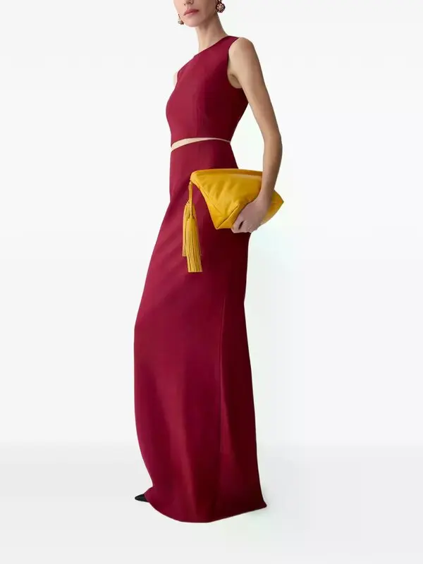 Carolina Herrera Sleeveless Cropped Top - Red