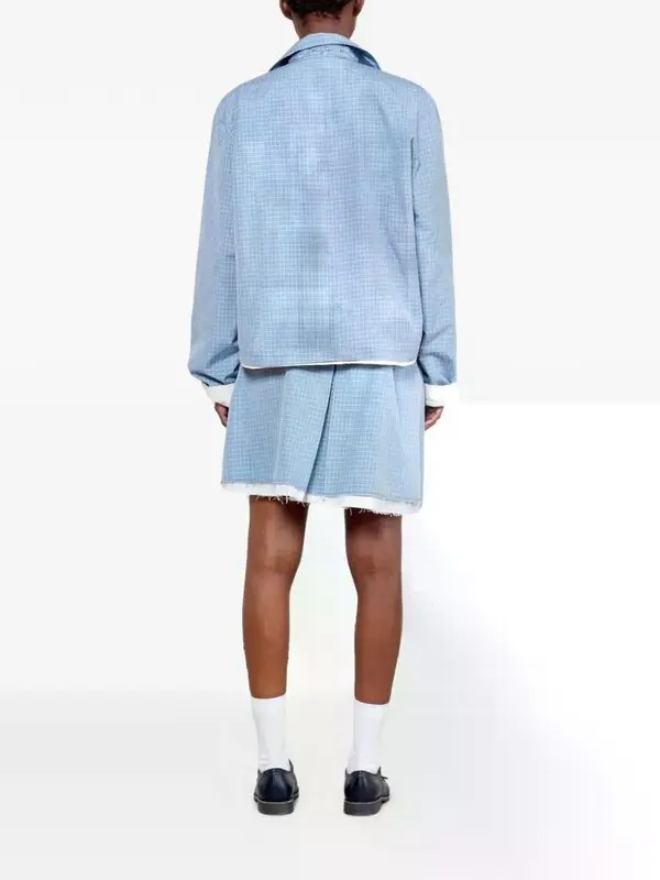 CAMIEL FORTGENS Checked Mini Pleated Skirt