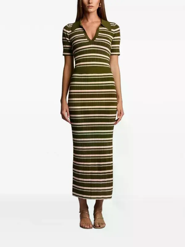 HEVRON Daisy Striped Polo Top