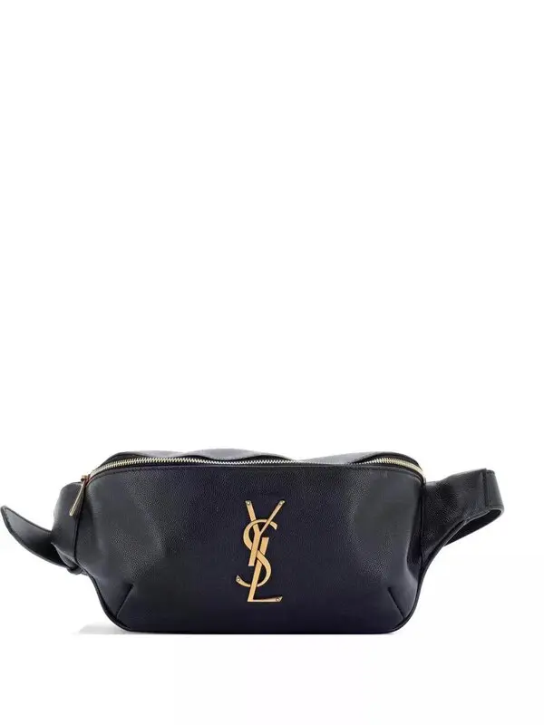 Saint Laurent Classic Monogram Leather Belt Bag - Black