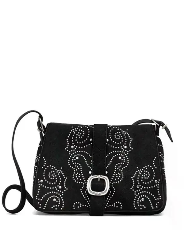Desigual Studded Buckle Satchel - Black