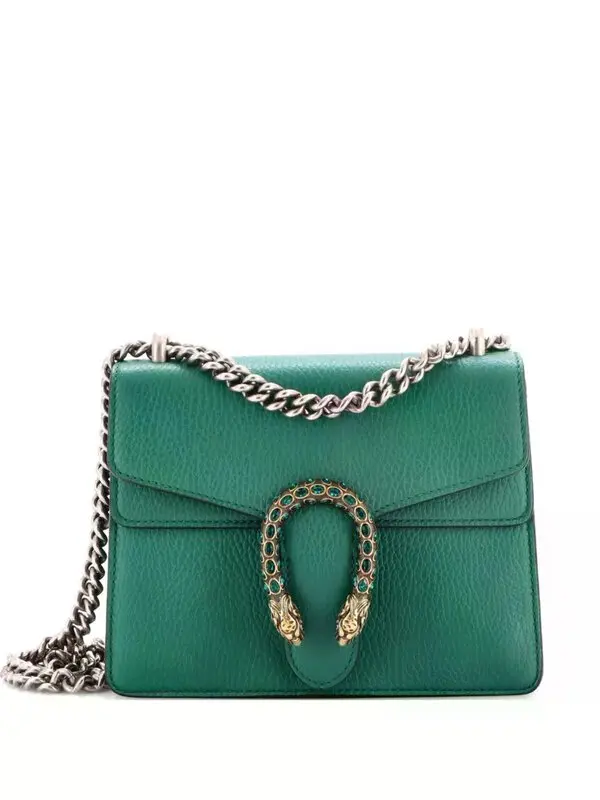 Gucci Dionysus Leather Mini Crossbody Bag - Green
