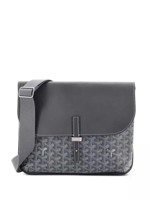 Goyard Coursier Messenger Bag Coated Canvas And Leather - Grey