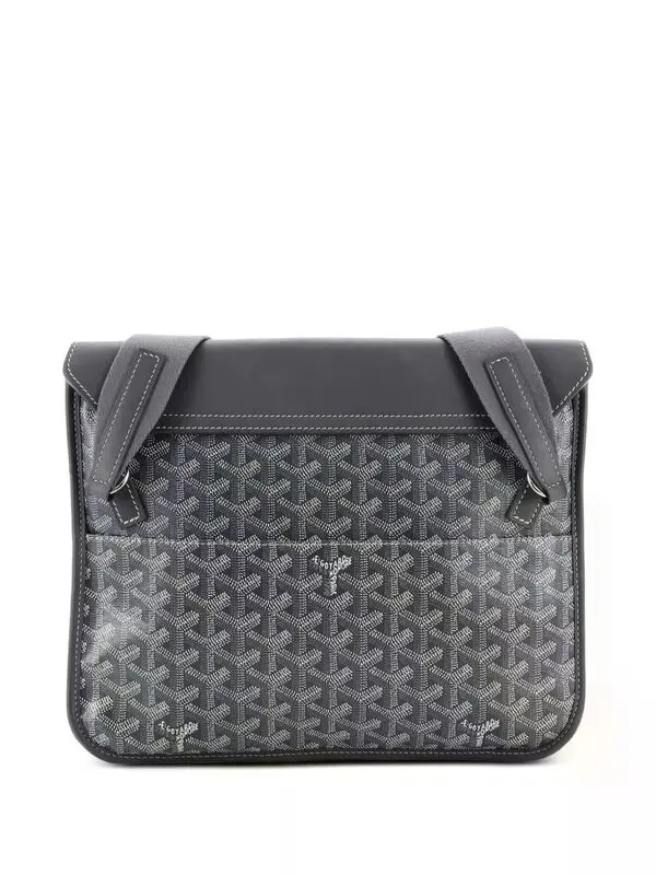 Goyard Coursier Messenger Bag Coated Canvas And Leather - Grey