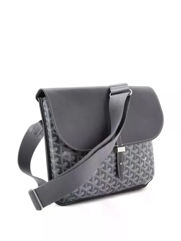 Goyard Coursier Messenger Bag Coated Canvas And Leather - Grey