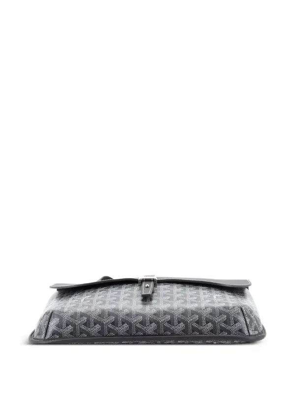 Goyard Coursier Messenger Bag Coated Canvas And Leather - Grey