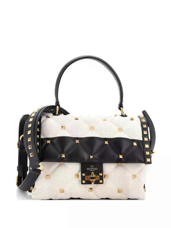 Valentino Garavani Candystud Top Handle Shoulder Bag - Black