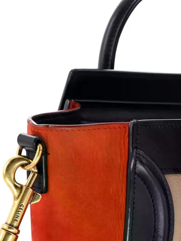 Celine Tricolor Luggage Nano Crossbody Bag - Black