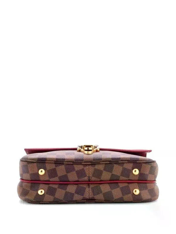 LOUIS VUITTON Clapton Handbag Damier And Leather Pm Crossbody Bag - Brown