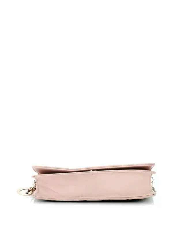 Dior Lady Chain Pouch Cannage Quilt Lambskin Clutch Bag - Pink
