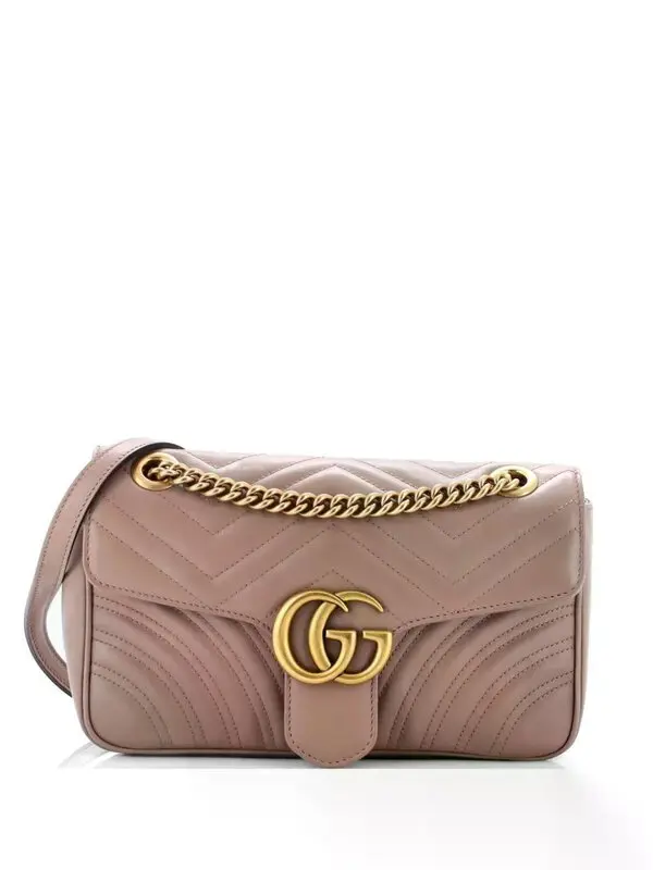 Gucci Gg Marmont Small Crossbody Flap Bag - Neutrals