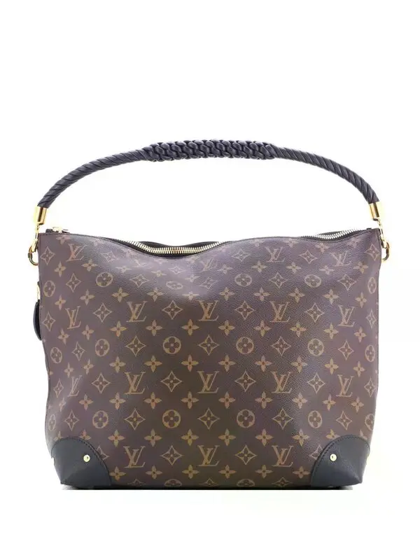 LOUIS VUITTON Triangle Softy Hobo Bag Reverse Monogram Canvas - Brown