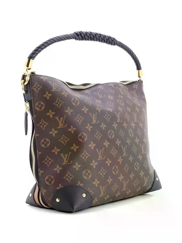 LOUIS VUITTON Triangle Softy Hobo Bag Reverse Monogram Canvas