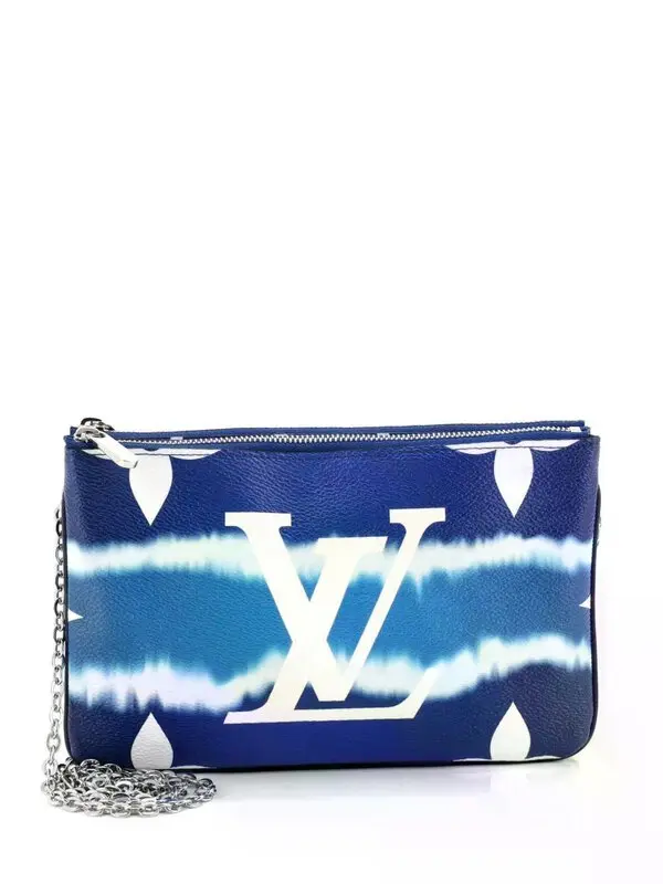 LOUIS VUITTON Double Zip Pochette Limited Edition Escale Monogram Giant - Blue