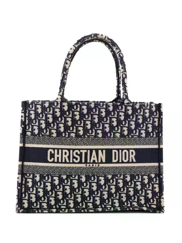 Dior Book Oblique Canvas Medium Tote Bag - Blue