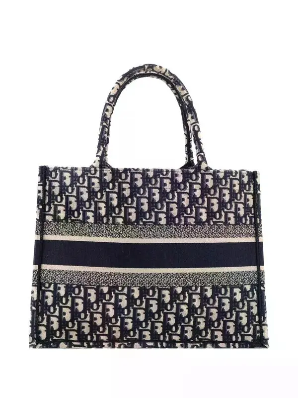 Dior Book Oblique Canvas Medium Tote Bag - Blue